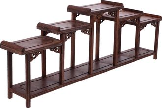 Valiclud SHINEOFI Holzständer für Figuren aus Hartholz Platzsparendes Kuriositäten displayregal Dekorativer Action Figur Halter für Wohn Arbeitsbereiche Vielse