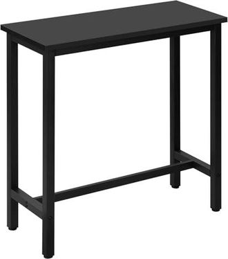 Woltu Table de Bar &Eacute;troite et Haute 100x40x100cm, Table &agrave; Manger avec Structure en M&eacute;tal et Plateau en MDF Robuste, Noir