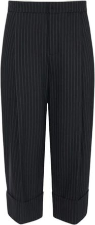 Elisabetta Franchi Pantaloncini a righe - Femme - Pantalons - Bleu - Taille: 38 FR