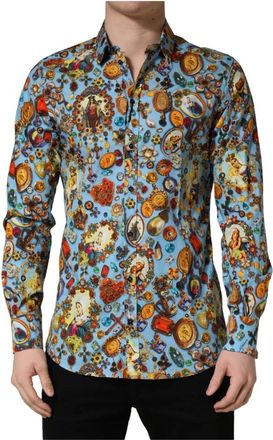Dolce & Gabbana Homme, Chemises, Multicolore, Taille: XL Gold Shirt