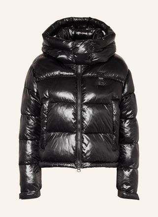 Blauer Steppjacke Gloria Mit Abnehmbarer Kapuze schwarz