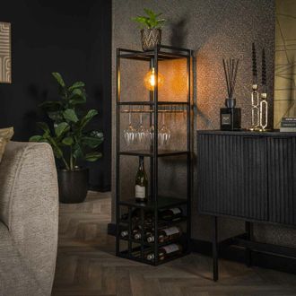 Pier Import Pier Import - Meuble bar &eacute;clair&eacute; avec emplacement bouteilles et verres ralf