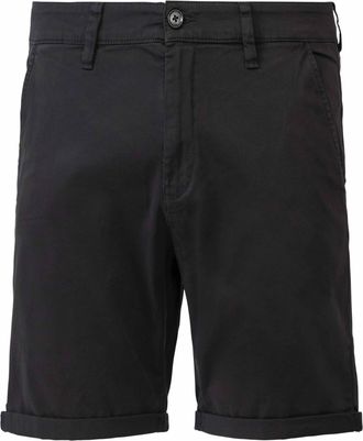 QS by s.Oliver Chino-Shorts John aus Baumwollstretch mit fixiertem Turn-up