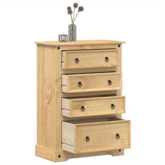 vidaXL Commode Corona 80x43x114 cm bois massif de pin - Vidaxl