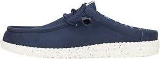 HeyDude Wally Slip Stretch Canvas - Chaussures pour Hommes - Baskets avec Semelles Confortables - Style Mocassin, Navy, 45