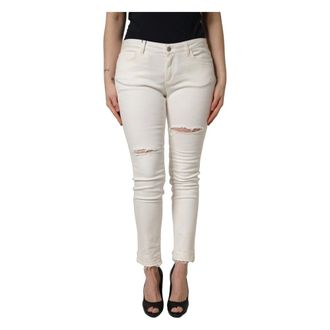 Dolce & Gabbana Damen, Jeans, Wei&szlig;, LGr&ouml;&szlig;e