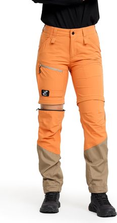 RevolutionRace RVRC GP Pro Stretch Zip-Off Pants für Damen, Wandelbare Wanderhosen für Outdoor-Aktivitäten, Caramel/Brindle, XS