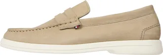 Tommy Hilfiger Herren Loafer Nubuck aus Leder, Beige (Beige), 40