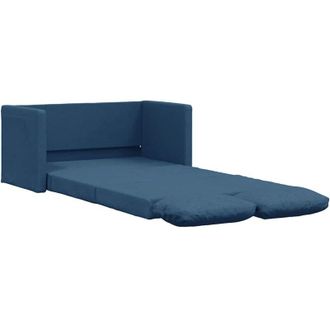 vidaXL Bodensofa mit Schlaffunktion Blau 112x174x55 cm Stoff Vidaxl