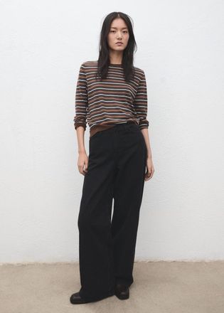 Mango Pull-over en maille &agrave; rayures caramel - Femme - XS - MANGO