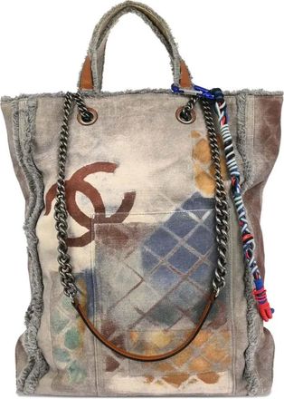 Chanel 2014 graffiti tote bag - Nude