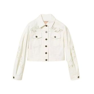 Twinset Damen, Jacken, Wei&szlig;, SGr&ouml;&szlig;e