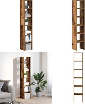 vidaXL B&uuml;cherregale 2 Stk. Stapelbar Altholz-Optik 30x30x80 cm - Vidaxl