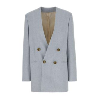 Alberta Ferretti Femme, Vestes, Bleu, Taille: 38 FR Melange Jersey Blazer