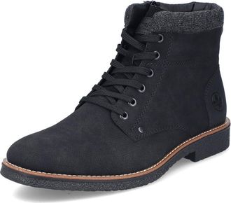 Rieker Herren Schnürstiefeletten 33640, Männer Stiefeletten,halbstiefel,Kurzstiefel,uebergangsschuhe,uebergangsstiefel,schwarz (01),45 EU / 10.5 UK