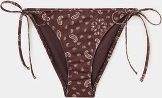Mango Bas de bikini classique imprim&eacute; marron - Femme - XS - MANGO