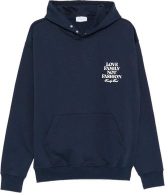 Family Fir$t Milano Family First, Homme, Sweatshirts et sweats &agrave; capuche, Bleu, Taille: M Lettering Sweat &agrave; capuche