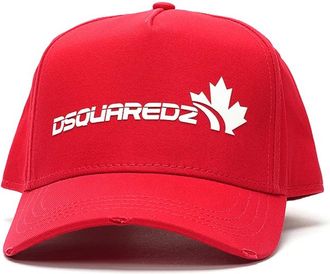 Dsquared2 Homme, Accessoires, Rouge, Taille: ONE Size Logo Baseball Cap