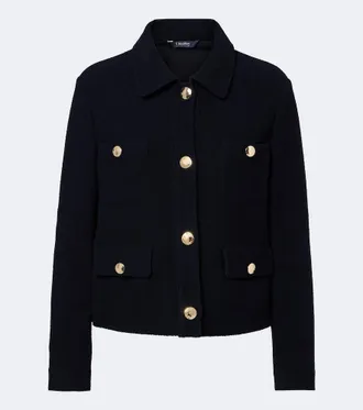 Max Mara Veste en laine et coton m&eacute;lang&eacute;s