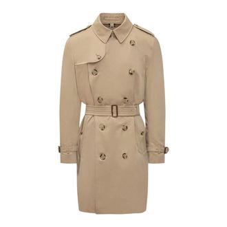 Burberry Homme, Manteaux, Brun, Taille: 2XL Kensington Mid Trench Coat