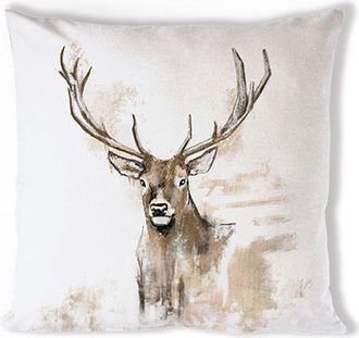 Ambiente Kissenh&uuml;lle Kissenbezug Cushion Cover 40x40 cm Hirsch Jagd Antlers Landhaus