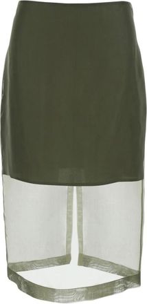 Federica Tosi Femme, Jupes, Vert, Taille: 38 FR Gonna in Organza di Seta