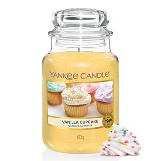 Yankee Candle Company Duftkerze im Glas (gro&szlig;) | Vanilla Cupcake | Kerze mit langer Brenndauer bis zu 150 Stunden | Perfekte Geschenke f&uuml;r Frauen