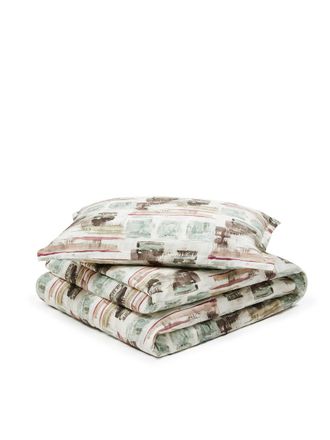 Lanerossi METROPOLITAN duvet cover set, double, burgundy