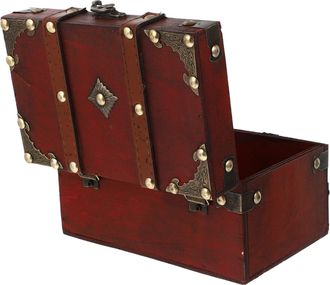 NUOBESTY Vintage Holz aufbewahrungsbox Quadratisch Robuste Holzstruktur Praktische Aufbewahrung f&uuml;r Schmuck und Kleinteile Vielseitig Einsetzbar Schreibtisch S