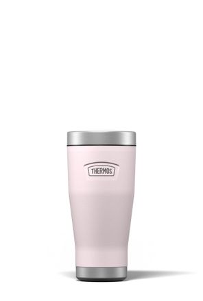 Thermos Icon Reisebecher mit Pfingstrosenmotiv, 470 ml, wiederverwendbarer, isolierter Edelstahl-Kaffeebecher f&uuml;r hei&szlig;e oder kalte Getr&auml;nke, vakuumversiegelte