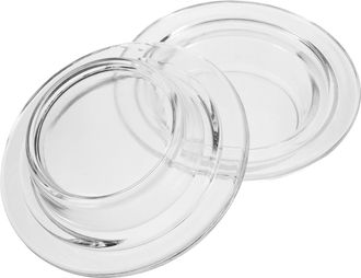 BESPORTBLE Toyvian 2 St&uuml;ck Wachsschmelzbrenner Eins&auml;tze aus Glas 11,7cm Ersatz Wachsw&auml;rmer Schalen f&uuml;r Duftlampen Universell Kompatibel Transparent Leicht zu Rei