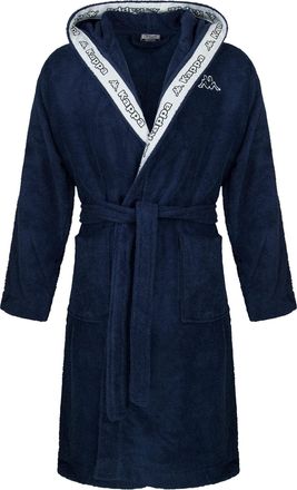 Kappa Unisex Bademantel mit Kapuze 100% Baumwolle Gr. S-4XL, Farbe:Blau, Bekleidungsgröße:XXXL