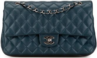 Chanel Hobo Bags - Medium Classic Caviar Double Flap - Gr. unisize - in Blau - f&uuml;r Damen