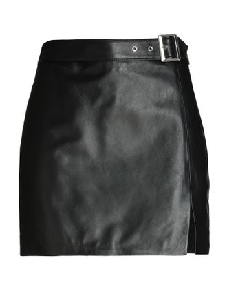 8 by YOOX LEATHER MINI SKIRT