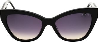 Guess Gl&auml;nzende Schwarze Cat-eye-sonnenbrille Von Guess