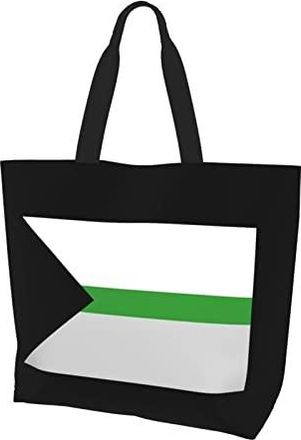 AOOEDM Demiromantic Demi Romantic Pride Sac &agrave; provisions r&eacute;utilisable en toile pour femme