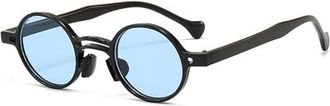 Generic Lunettes De Soleil Rondes &Agrave; Petite Monture For Homme, For Lext&eacute;rieur, Les D&eacute;placements Quotidiens, Vacances(Blue)