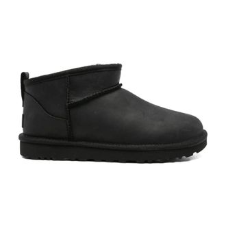 UGG Schwarze Lederstiefel - - Shoes - Damen - Schwarzk - 36 EU