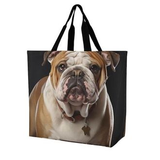 Generic Bouledogue Anglais Sac A Main Femme L&eacute;ger Sacs De Courses Grand Sac Cabas Pour Quotidienne Voyage Gym