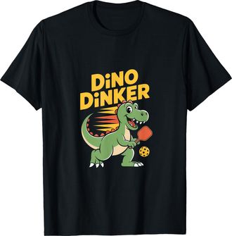 Mapanoli Design Dino Dinker Pickleball-Zeichentrickfilm T-Shirt