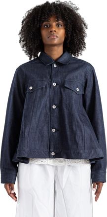 Comme Des Gar&ccedil;ons Womens Indigo Denim Jacket Blue