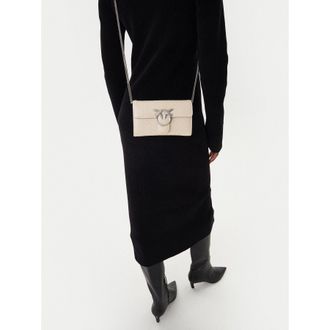 Pinko Handtasche PINKO Love One Wallet Light AI 25-26 PLTT 105344 A2JC &Eacute;cru