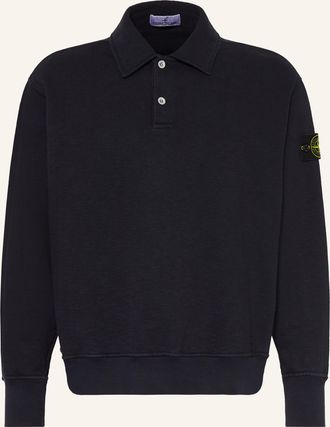 Stone Island Sweat-Poloshirt blau