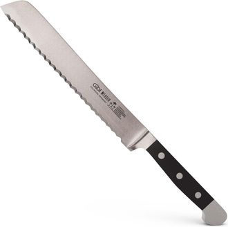 Gude Brotmesser, geschmiedet, Serie Alpha, Doppelkropf, Griff POM schwarz, Linkshänderausführung Küchen Küchenmesser - Geschmiedet - Solingen, Messer - gro