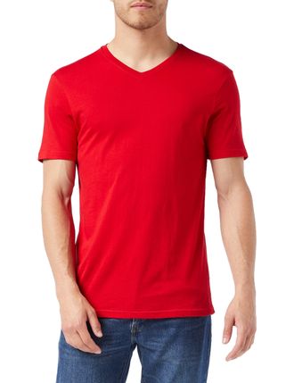 Benetton Herren T-Shirt 3u53j4231 Pullover, Rot 015, X-Small