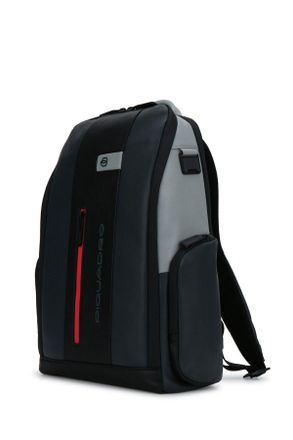 Piquadro Pelle PC 14 Leather Backpack - Black