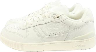 Lacoste Homme, Chaussures, Blanc, Taille: 44 1/2 EU T-Clip Set Leather Baskets