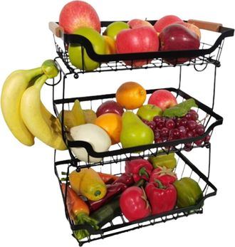 Generic Aufbewahrungsregal für die Küchentheke, Organizer, Obstkorb für Arbeitsplatte, Metallregal für, zerlegtes Organizerregal