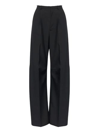 Maison Margiela Ausgefranste Hose - Schwarz