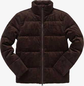 Knowledge Cotton Apparel Herren vegan Pufferjacke Corduroy Chocolate Torte